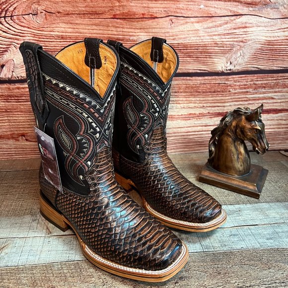 LA SIERRA | Shoes | Mens Western Cowboy Rodeo Python Print Leather ...